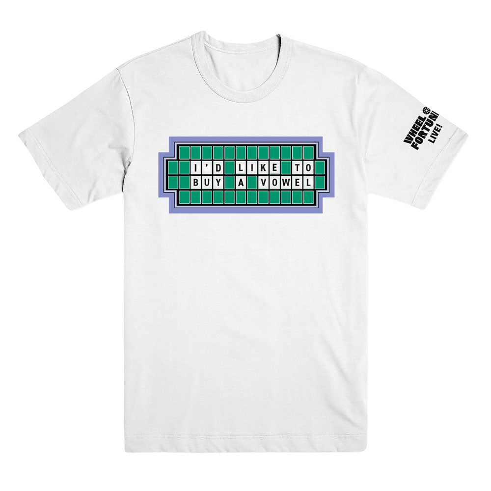 Wheel of Fortune Live I'd Like to Buy a Vowel Tee – Shop Wheel of Fortune